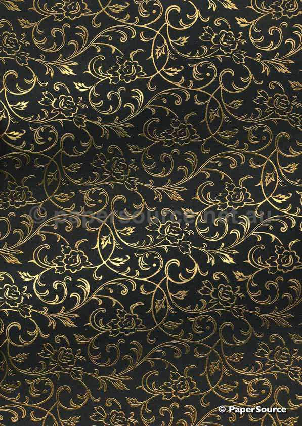 Black And Gold Print Black And Gold Art Deco Pattern Print 1