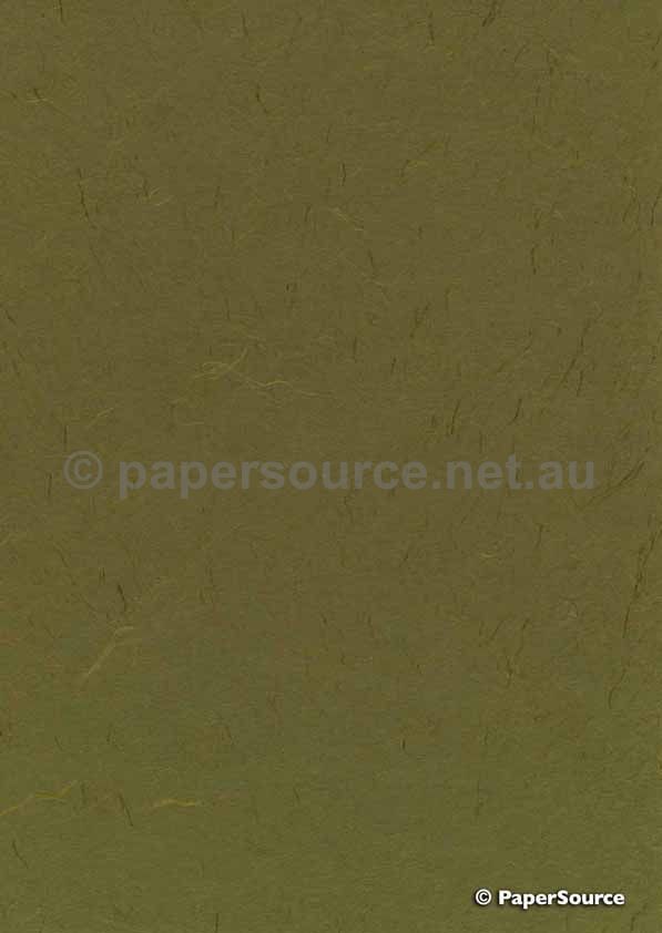 Specialty Paper | Silk Plain Olive Green 90gsm Recycled Handmade Paper ...