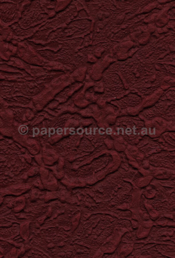 Specialty Paper | Embossed Matte Rugged Maroon Handmade Recycled Paper ...