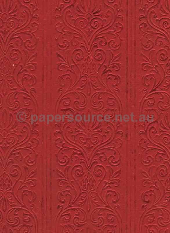 CLEARANCE - Embossed Matte Eternity Border Red Handmade Recycled Paper ...
